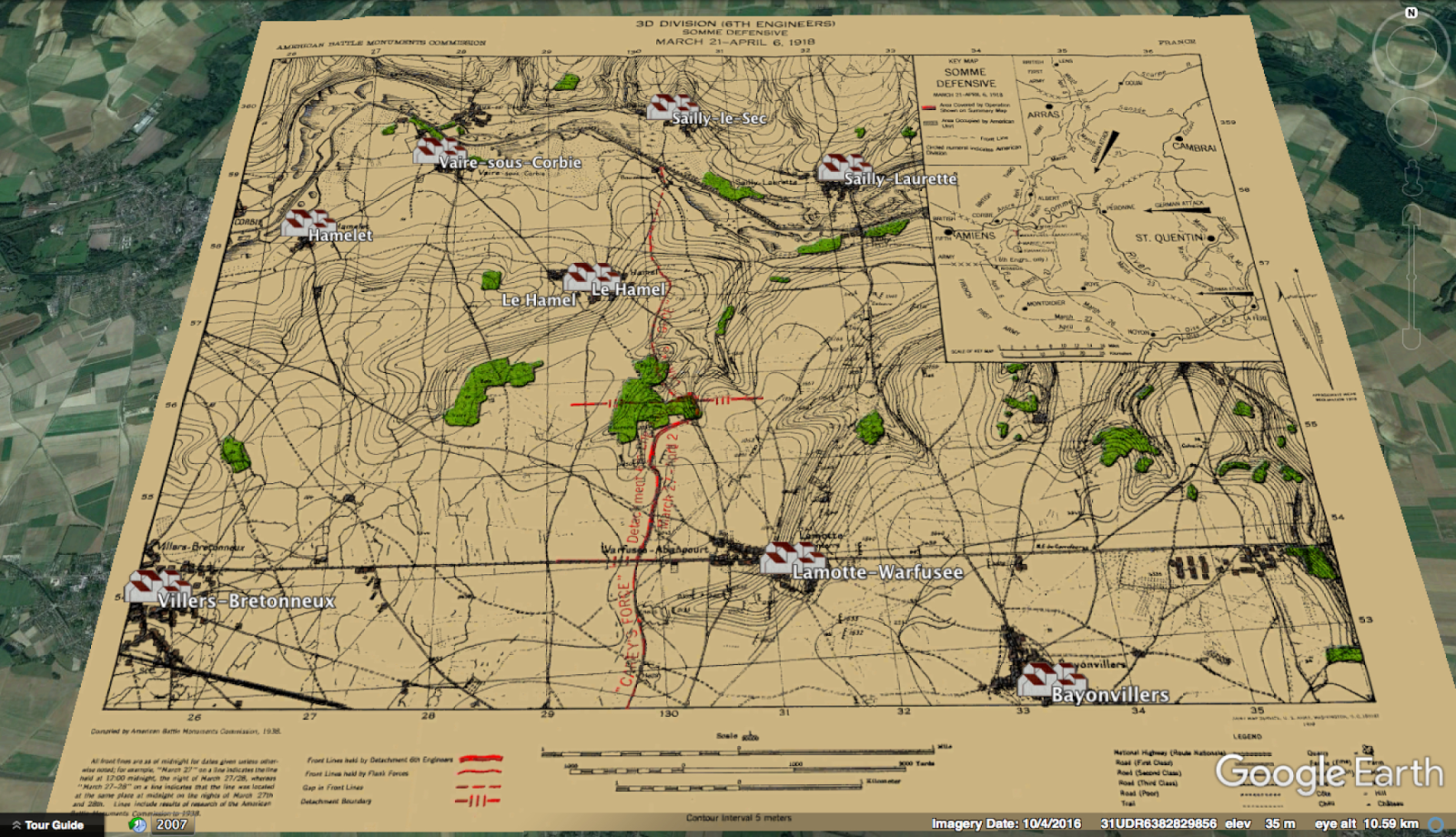 The Digital Military Historian: Somme Defensive map, WWI, 6th Engineers ...