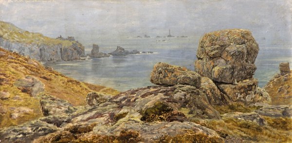 Pre Raphaelite Art: John Brett - The Land's End, Cornwall