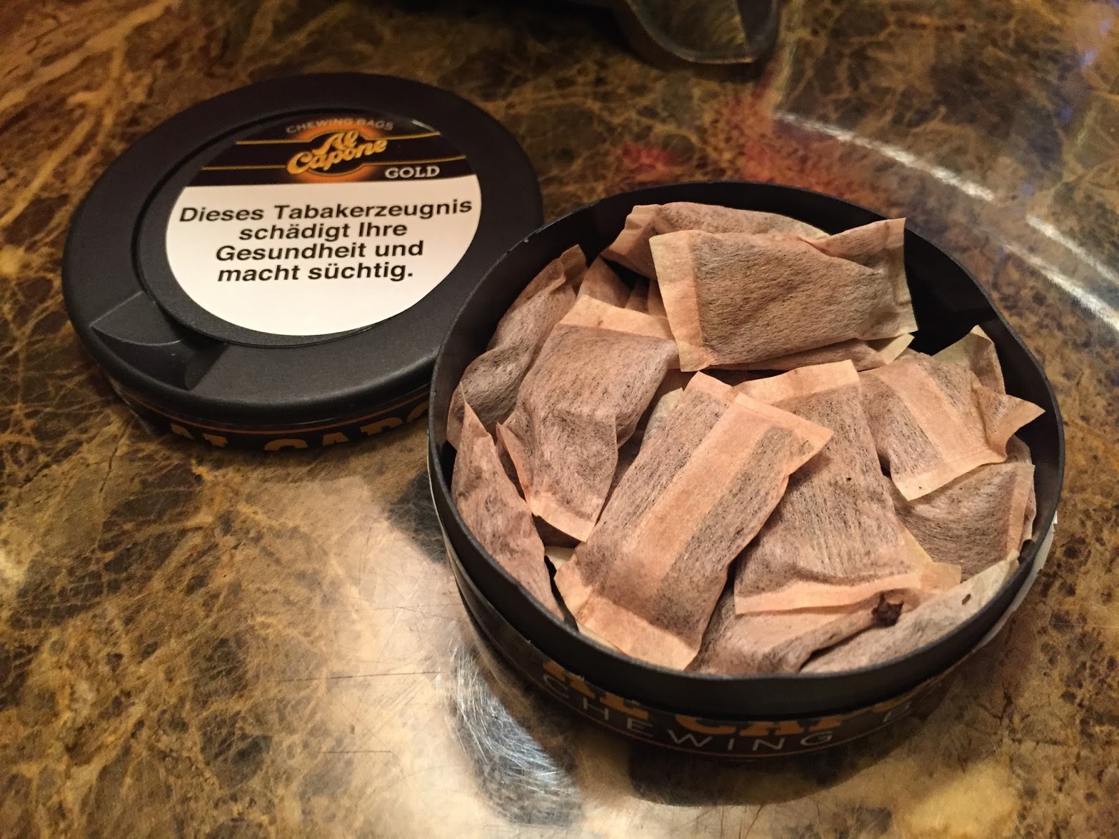 Al Capone (Blue and Gold) Chewing Bags - Reviews. 5 January 2017.