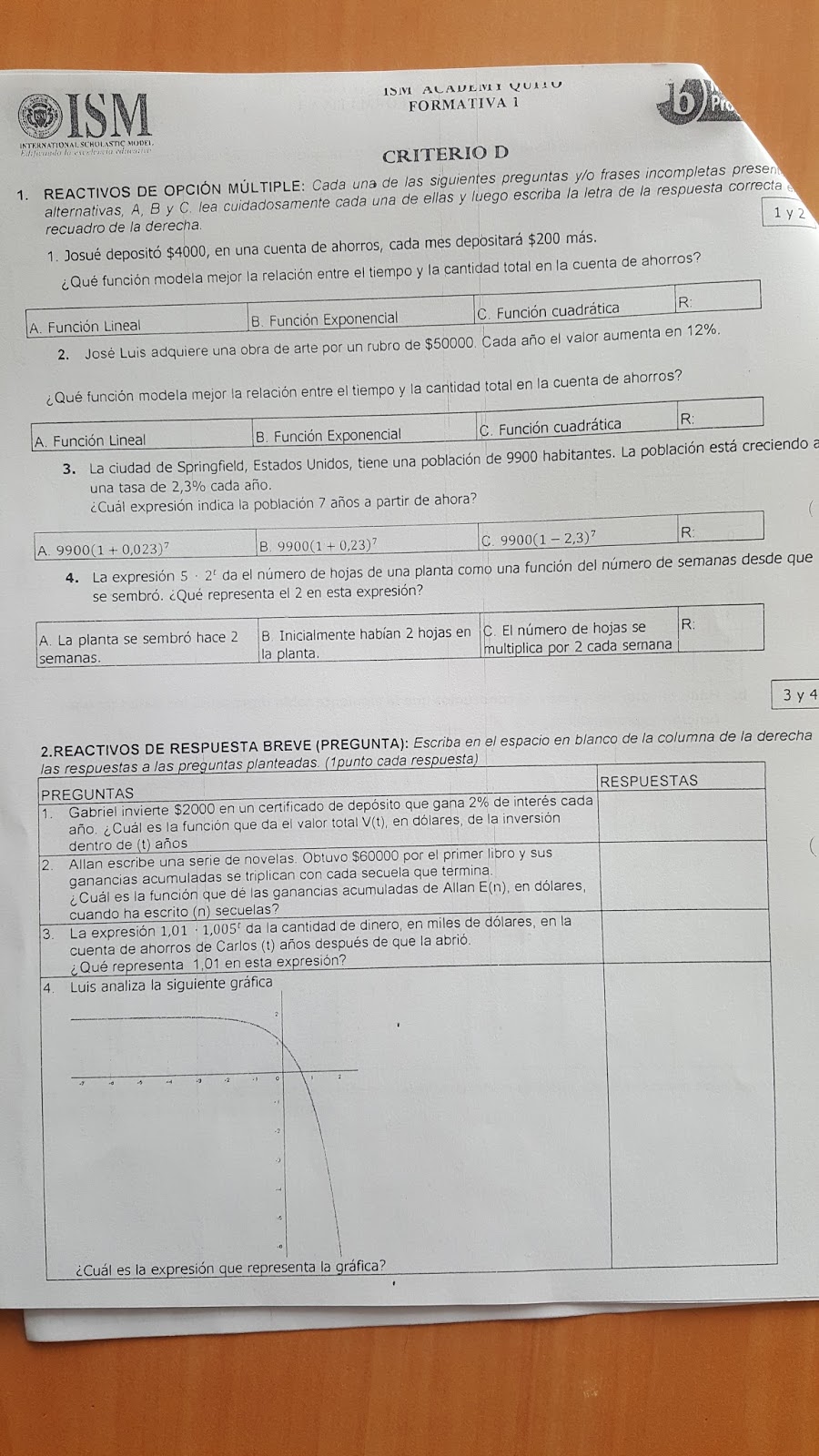 MATEMATICA DIPLOMA IB: MATEMATICA PAI 5 B