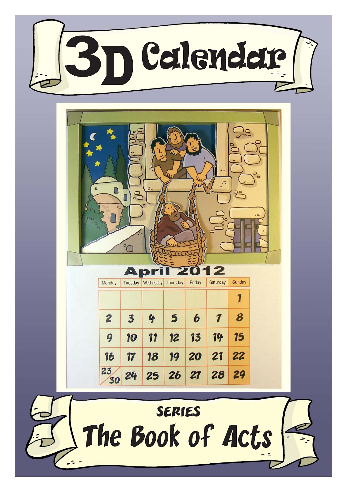 3D Papercraft Calendar of the Month - April 2012 | Papercraft Paradise ...