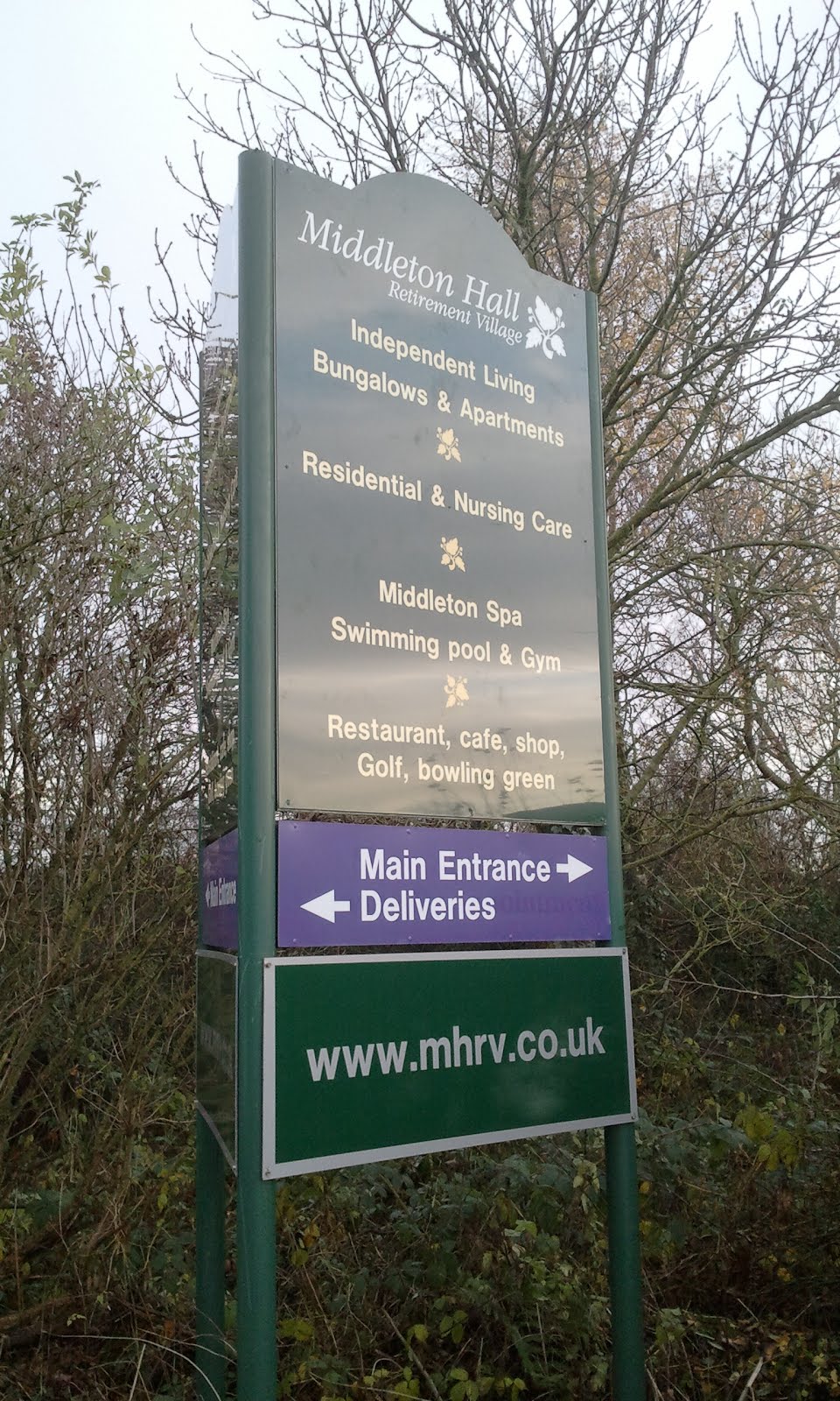 The Green I Signs Blog: Re- furbished V shaped road sign for Middleton ...