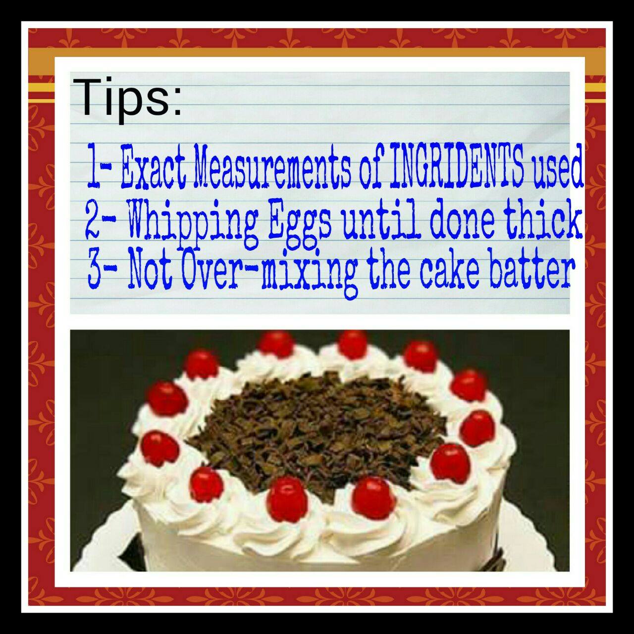 ZAYKA~With POOJA: Golden Rules to bake a Perfect Cake (from its ...