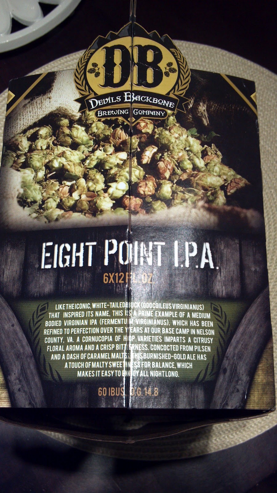 Virginia Beer Blog: Devil's Backbone Eight Point IPA