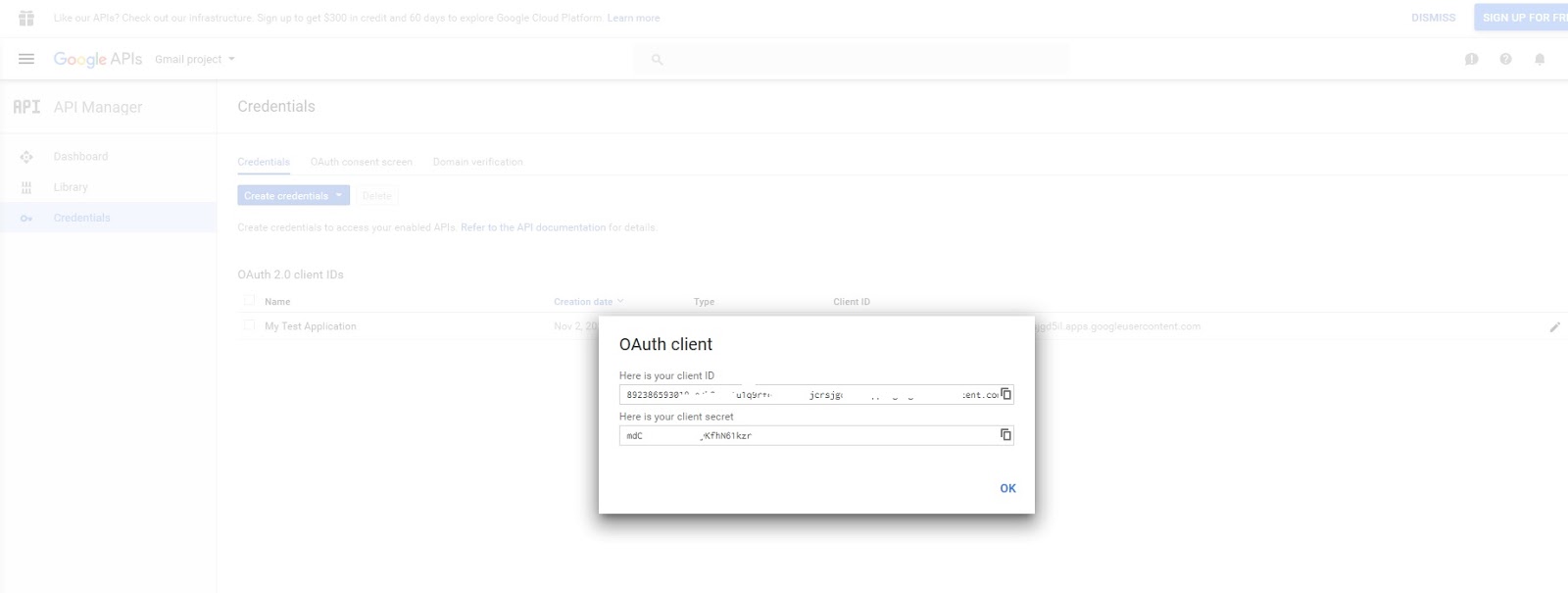 Code Samples: Using OAuth 2.0 for Google Client-side Web Applications