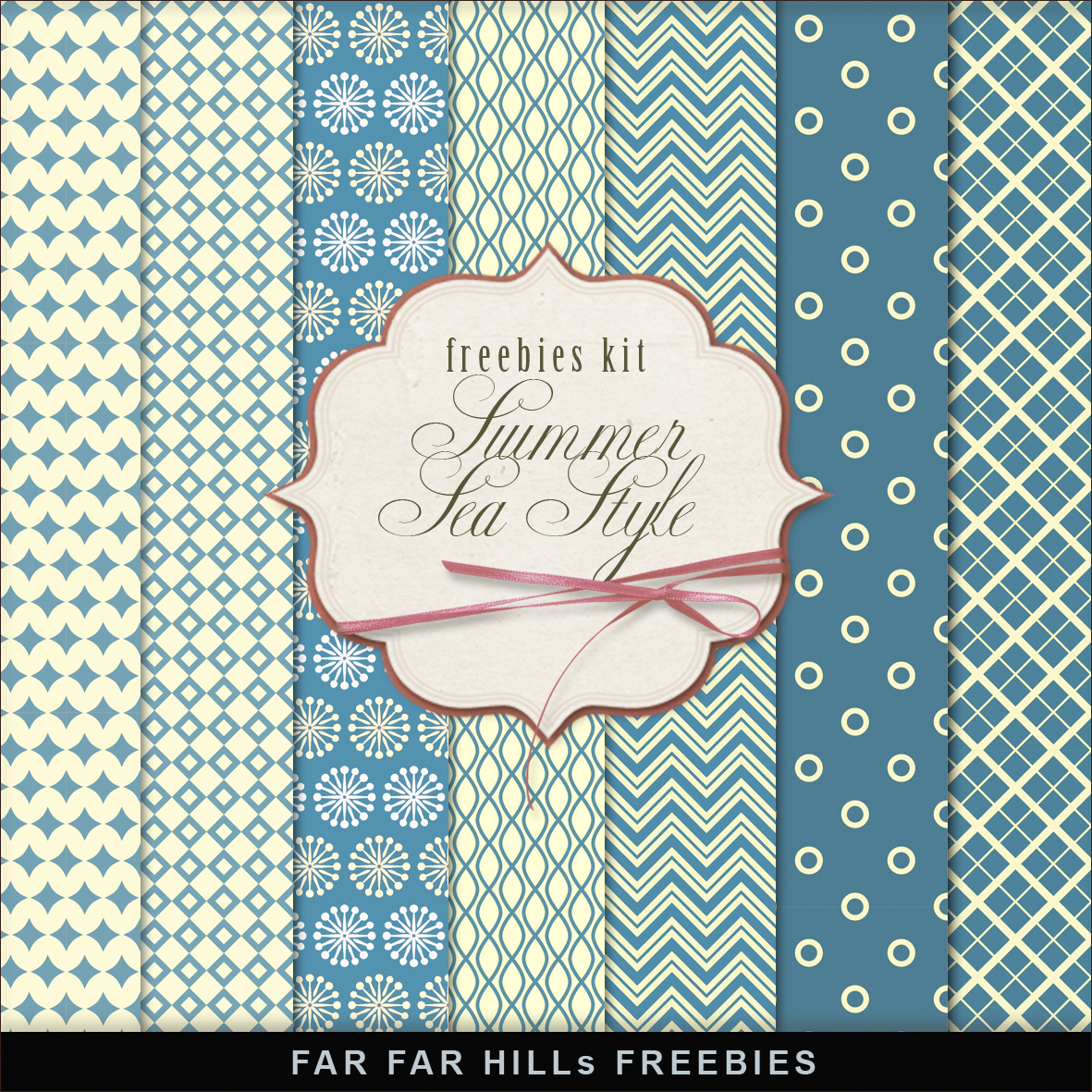 New Freebies Kit of Papers - Summer Sea Style:Far Far Hill - Free ...