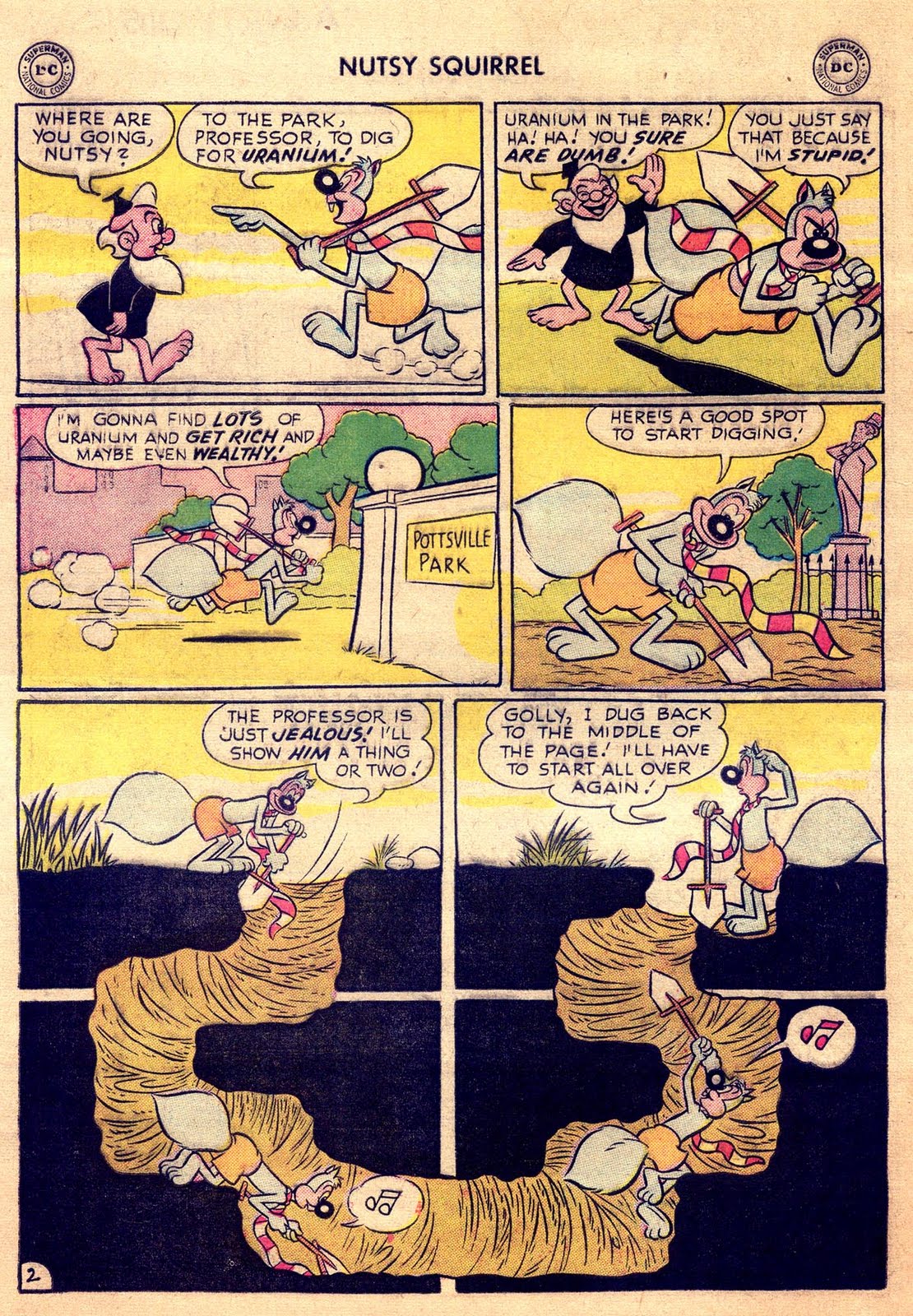Four-Color Shadows: Nutsy Squirrel-Rube Grossman-1955