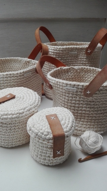 PASTU domov: Háčkované košíky