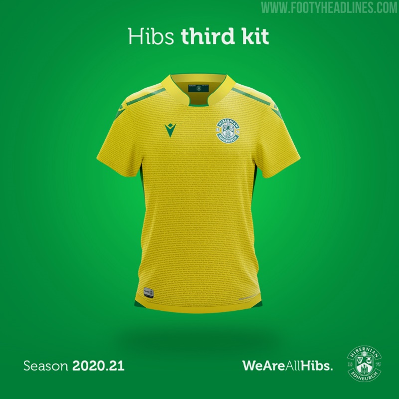 Hibernian 20-21 Third Kit Released - Features Name Of Club Supporters ...