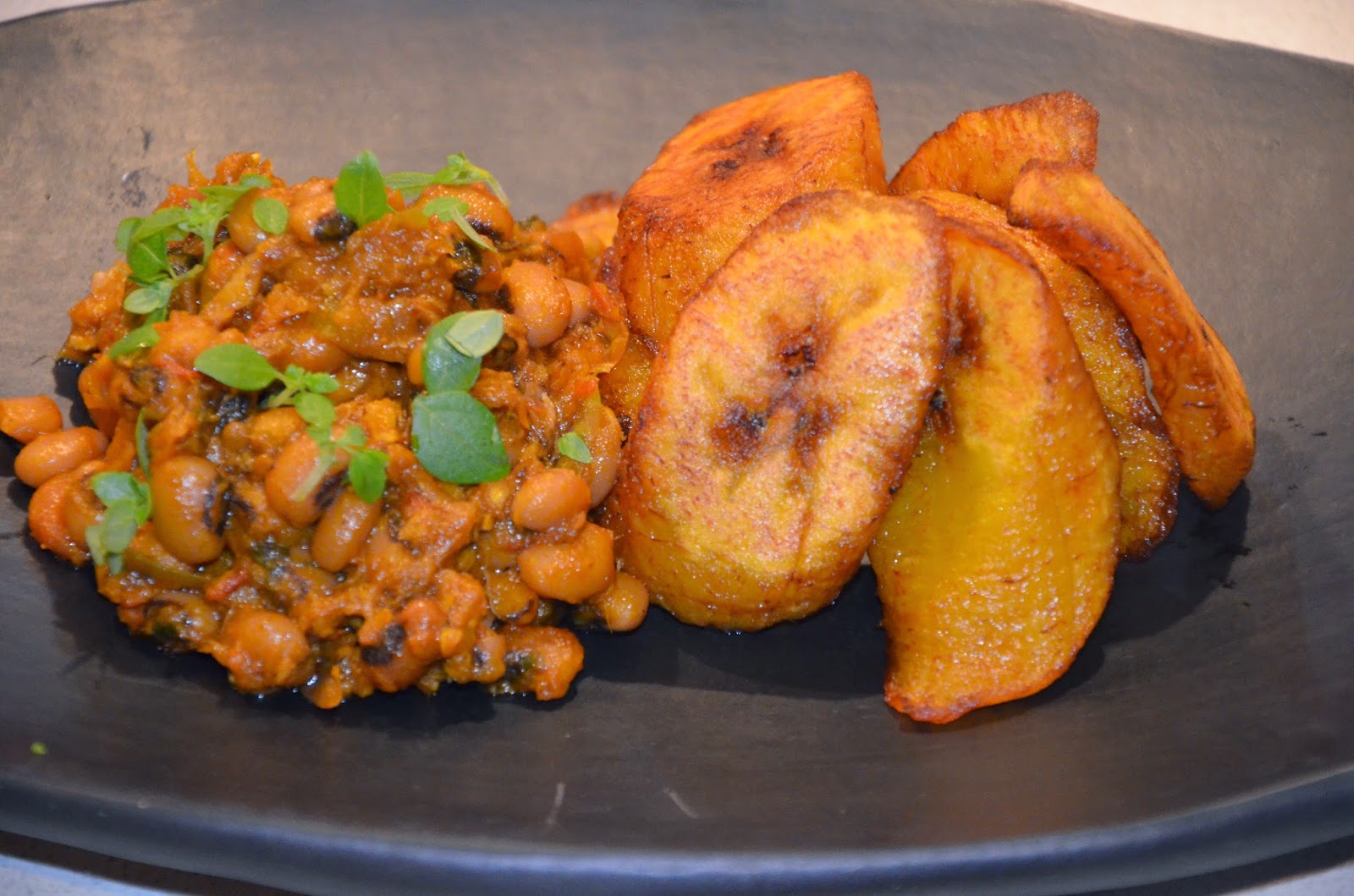 Ndudu by Fafa: Red Red (Black eyed beans stew with fried Plantain)