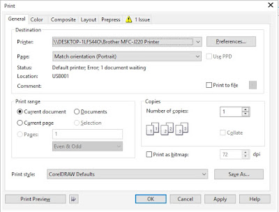 Print hitam Putih Printer Brother CorelDraw - Biologizone