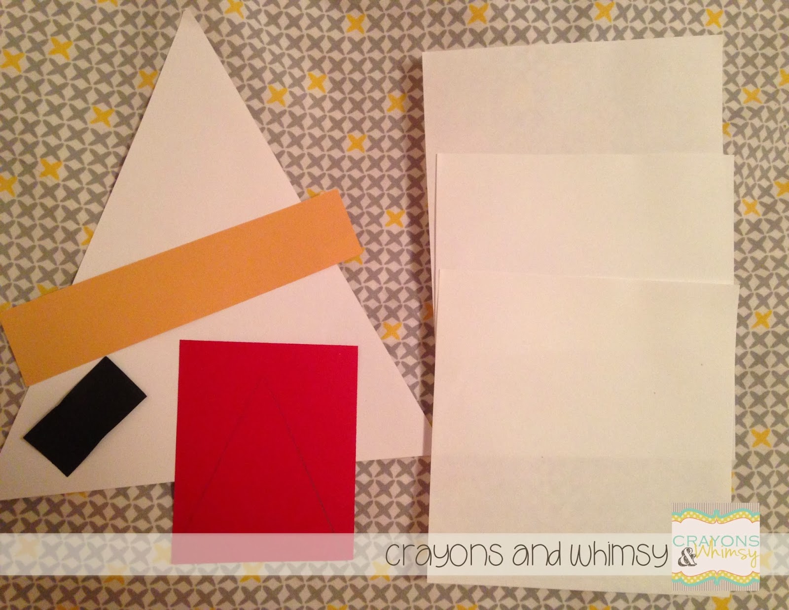 Easy Triangle Santa Craft! - Crayons and Whimsy