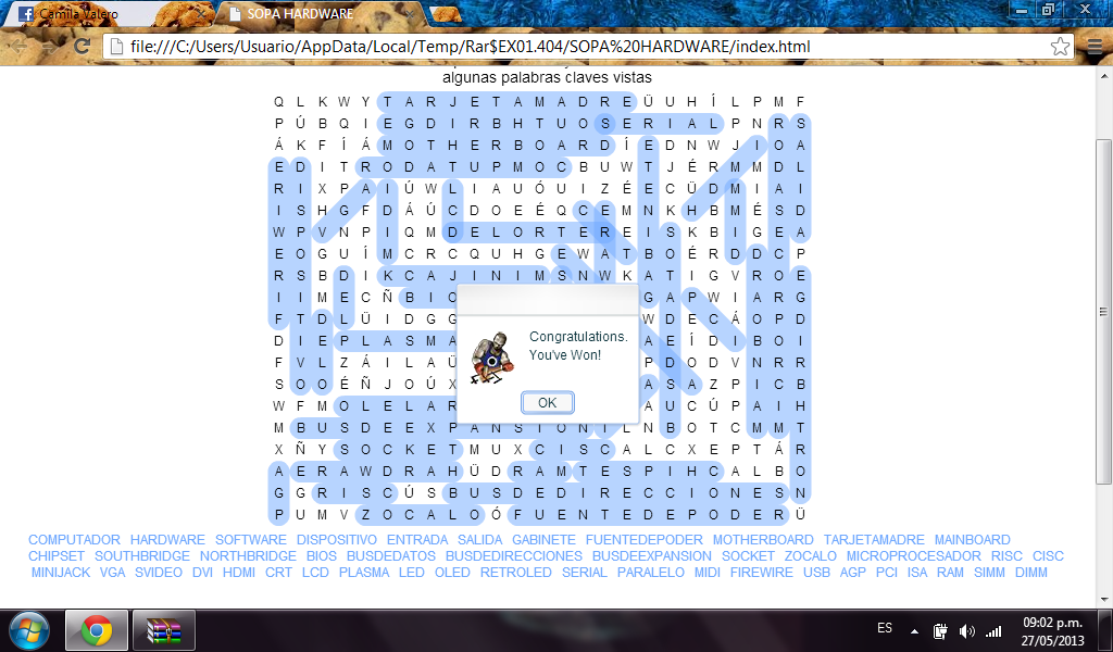 Camila'Valero : Sopa de letras Hardware