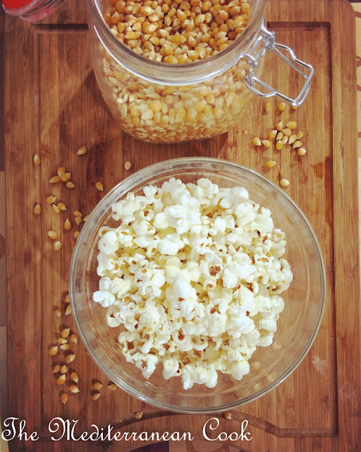 Easy Tasty Popcorn With Butter and Sea Salt - The Mediterranean Cook
