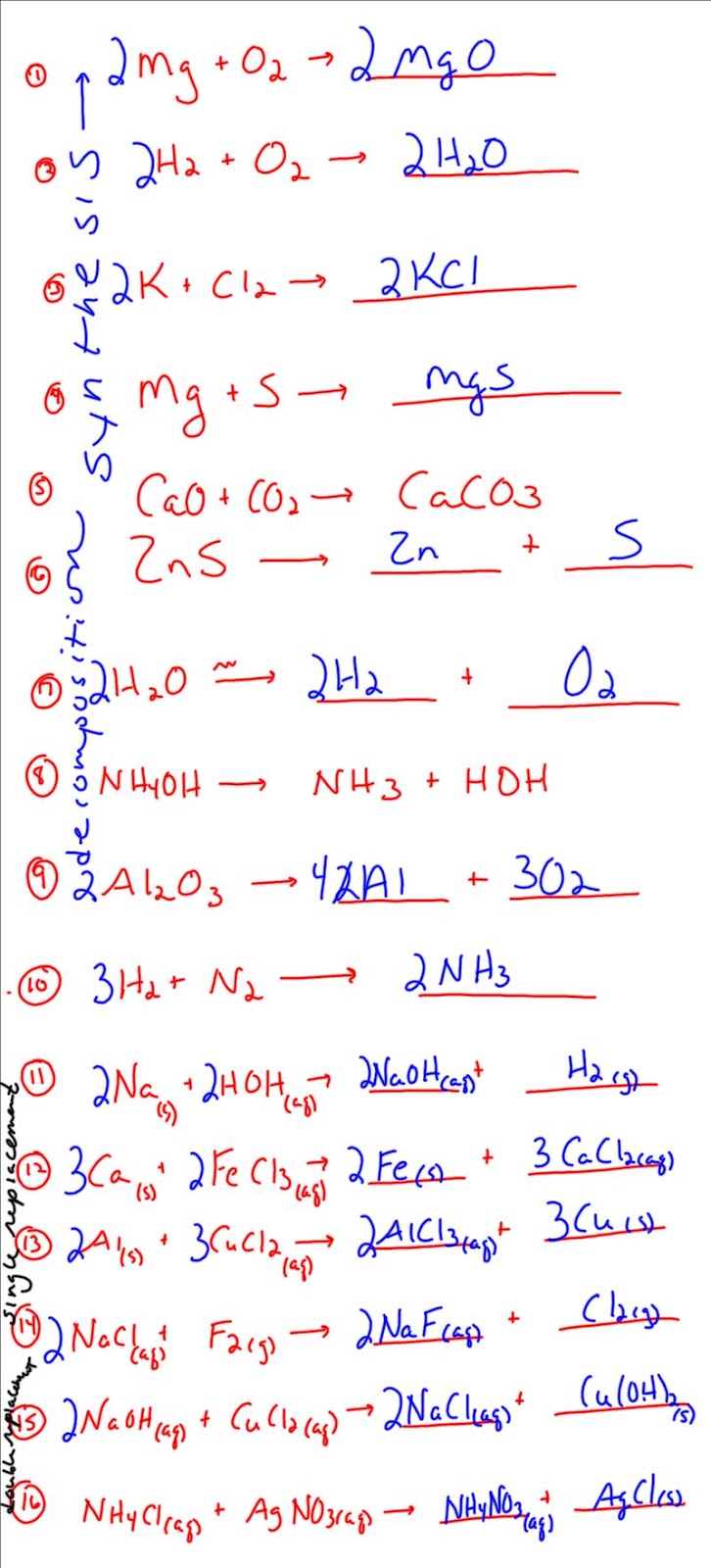 Dlewis blog: CHEMISTY QUIZ on REACTIONS: check out these notes and ...