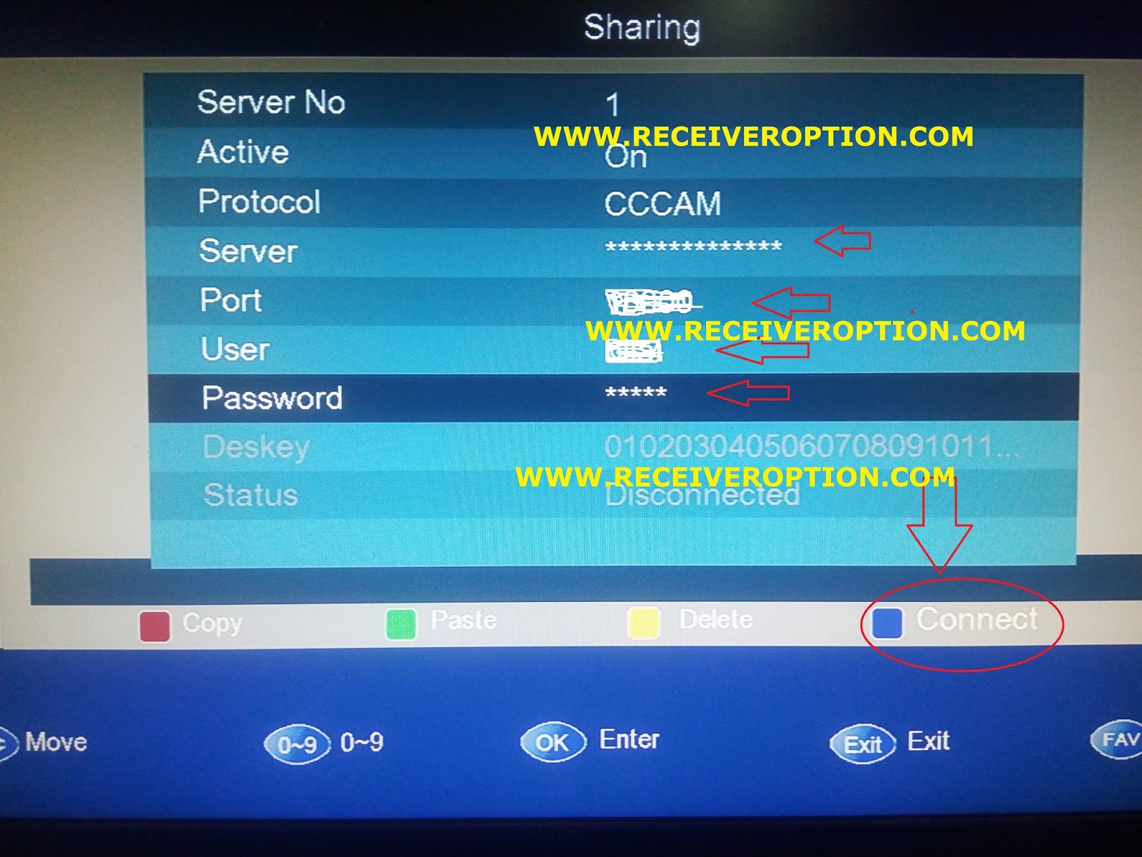 SAT TRACK AERO PLUS HD RECEIVER CCCAM OPTION - How To Enter Biss key ...