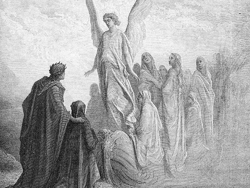 La Divina Comedia de Dante Alighieri: Purgatorio: Canto II