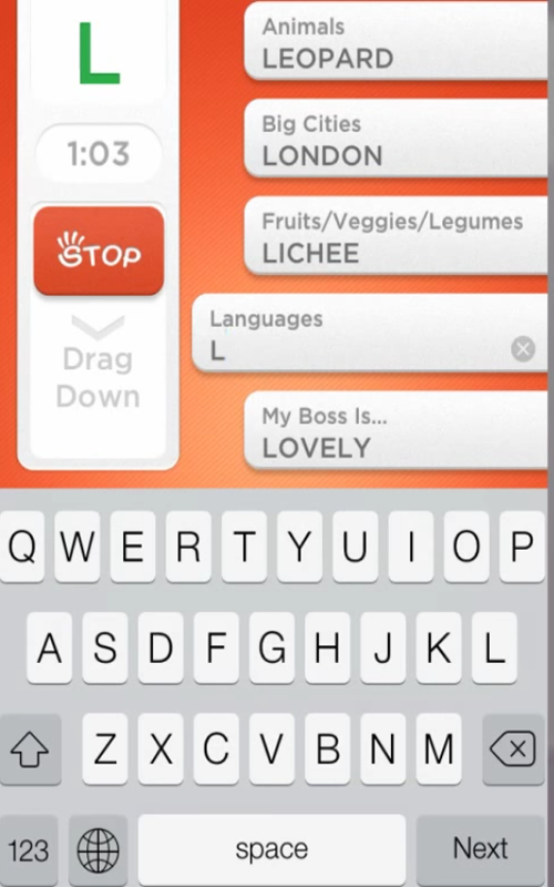 Stop Categories Word Game Guide