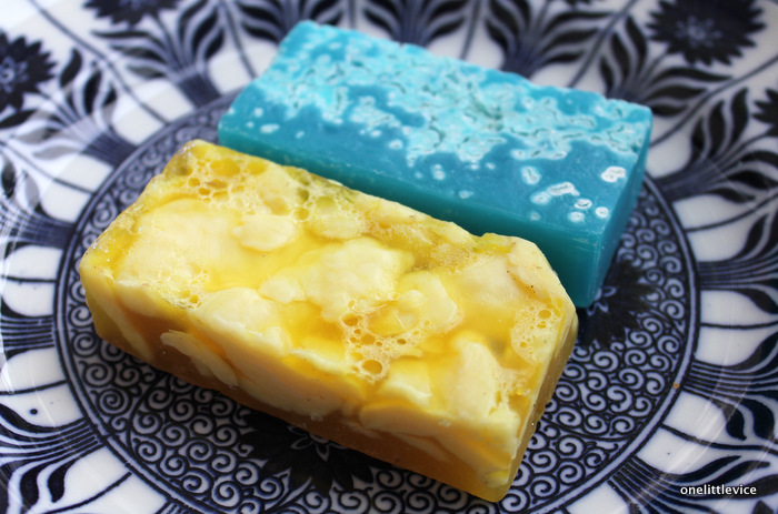 Vegan Beauty: Lush's Ice Blue and Sandstone Soaps | One Little Vice