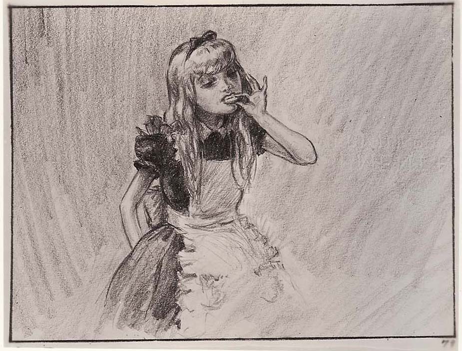 Vintage Disney Alice in Wonderland: David Hall Story Art Stills - Alice ...