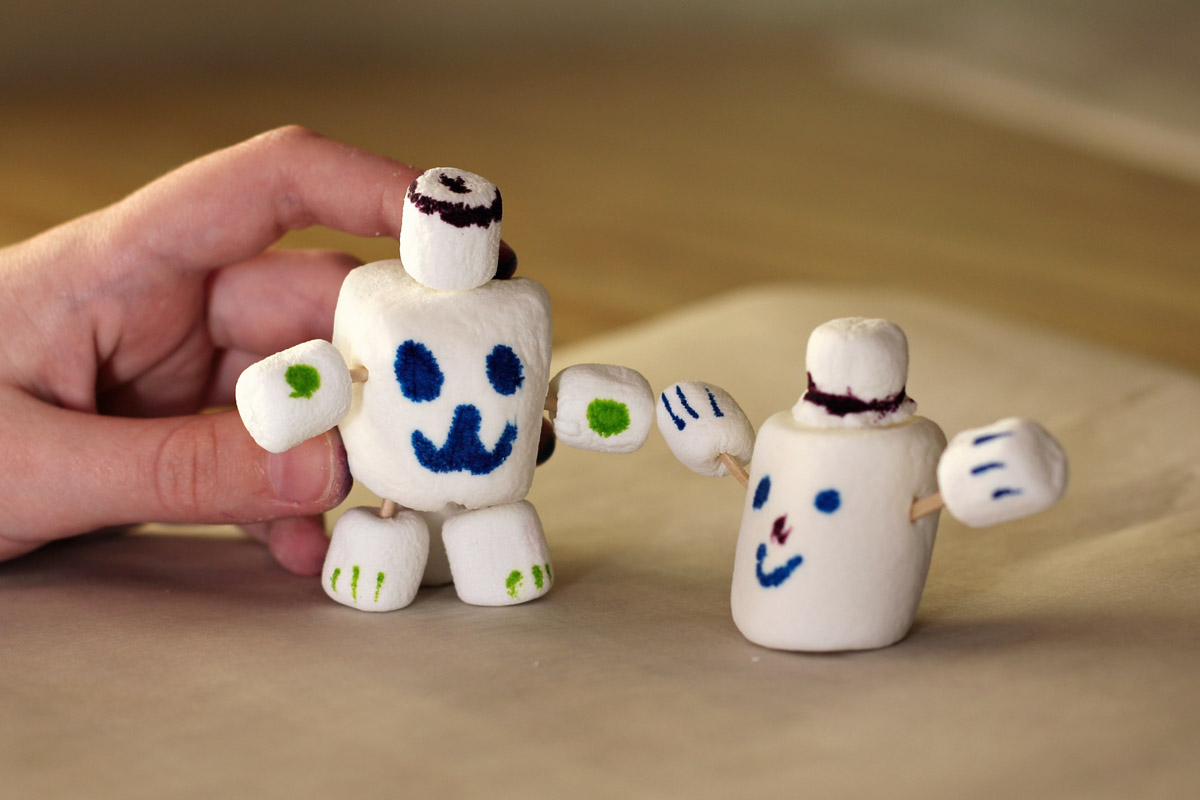 "We do it the Hard Way": Painted Marshmallow Creatures