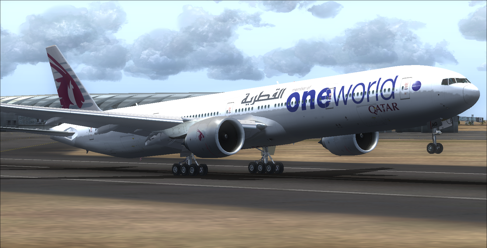[FS2004/FSX &P3D] Project Opensky Boeing 777-300ER Qatar Airways - One World A7-BAG