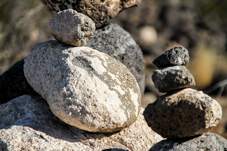 carola bARTz: Rock Cairns by the Side of the Road