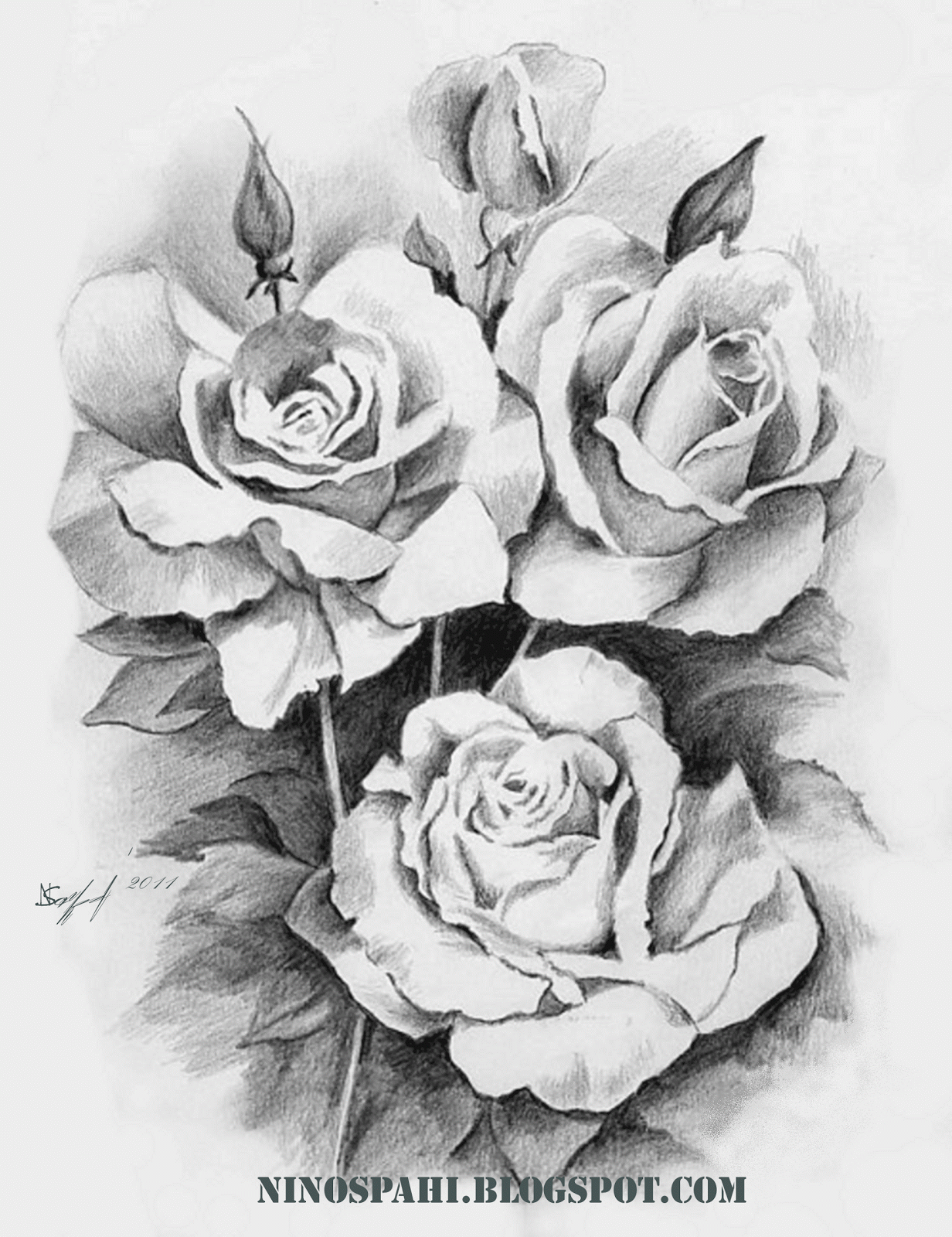 Vizatime Me Laps Vazo Me Lule