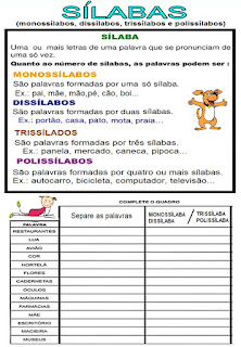 Shuly e o EJA: MONOSSÍLABA, DISSÍLABA, TRISSÍLA E POLISSÍLABA