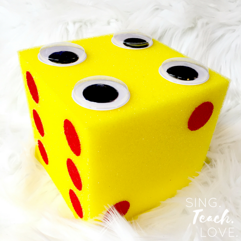 Tutorial and Teaching Tips: Googly Eye Dice - Sing. Teach. Love.