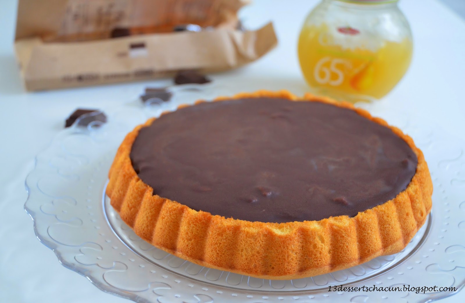 13 desserts, chacun: Gâteau façon Pim's géant poire chocolat