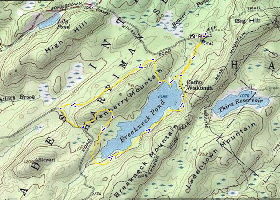 Harriman Hiker: Harriman State Park and Beyond: Breakneck Pond AMC Loop