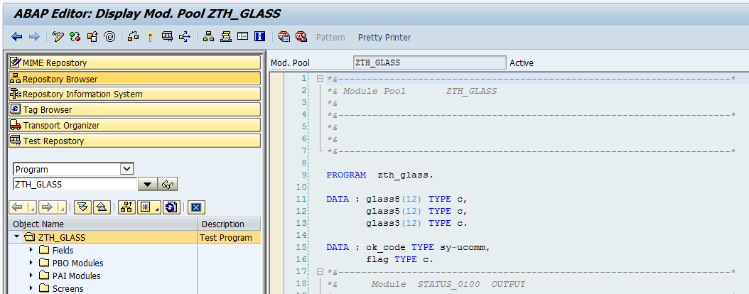 SAP ABAP Central: Water Puzzle Game in SAP using Dialog Program