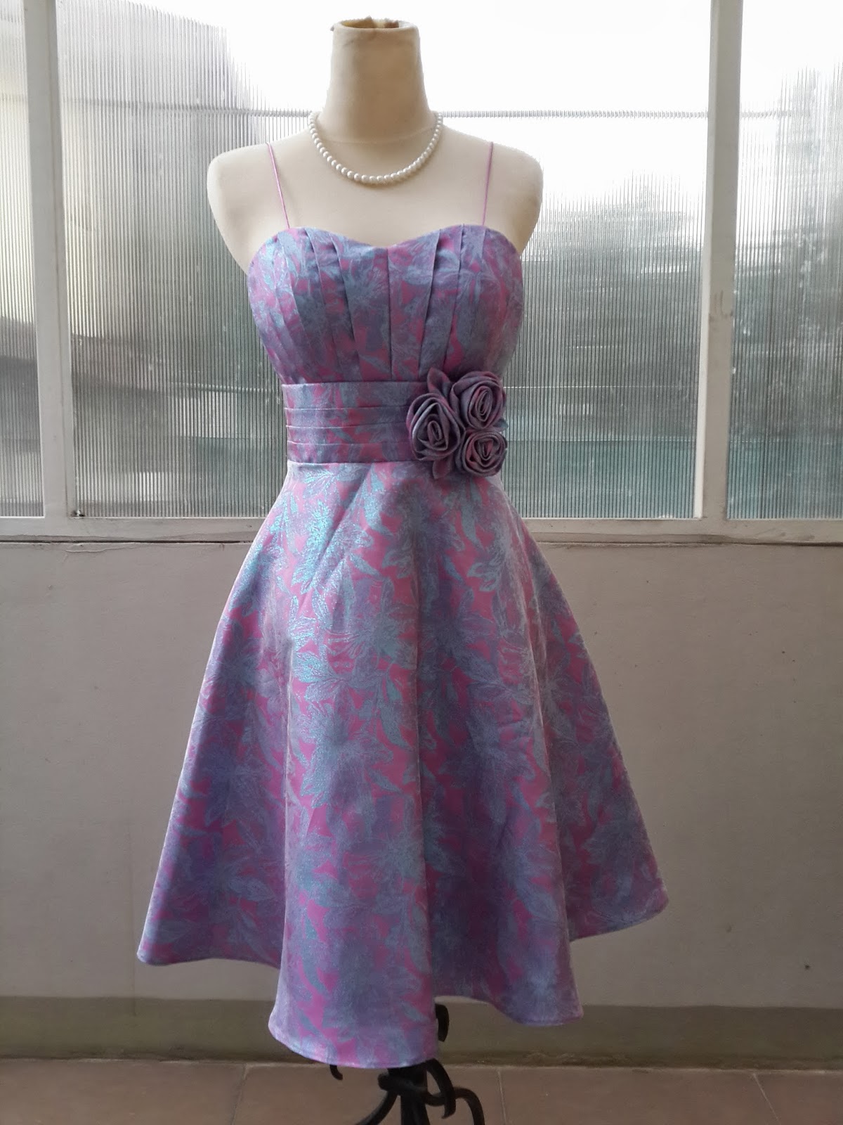 Sewa Gaun Pesta: Pink and Purple Mini Dress by Butik Sewa Gaun
