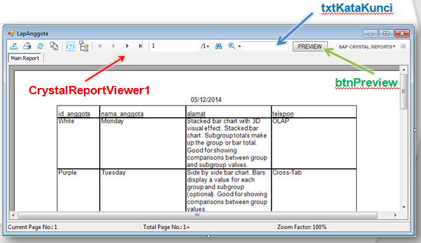 Cara Membuat Laporan Crystal Report dengan Parameter dan Query LIKE (VB.NET) - ATwiwit.Net