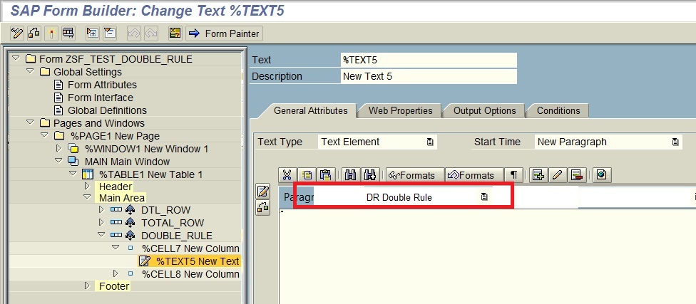 SAP ABAP How to create double rule line in Smartforms print output ...