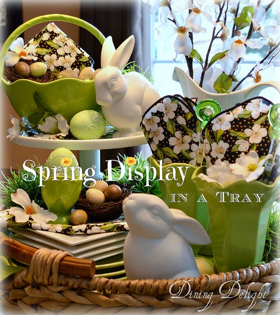 Dining Delight: Spring Display in a Tray