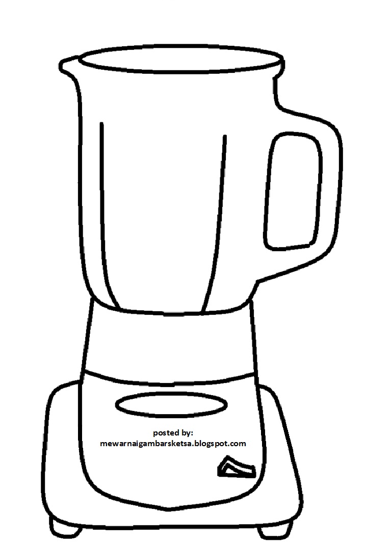 Mewarnai Gambar: Gambar Sketsa Peralatan Dapur