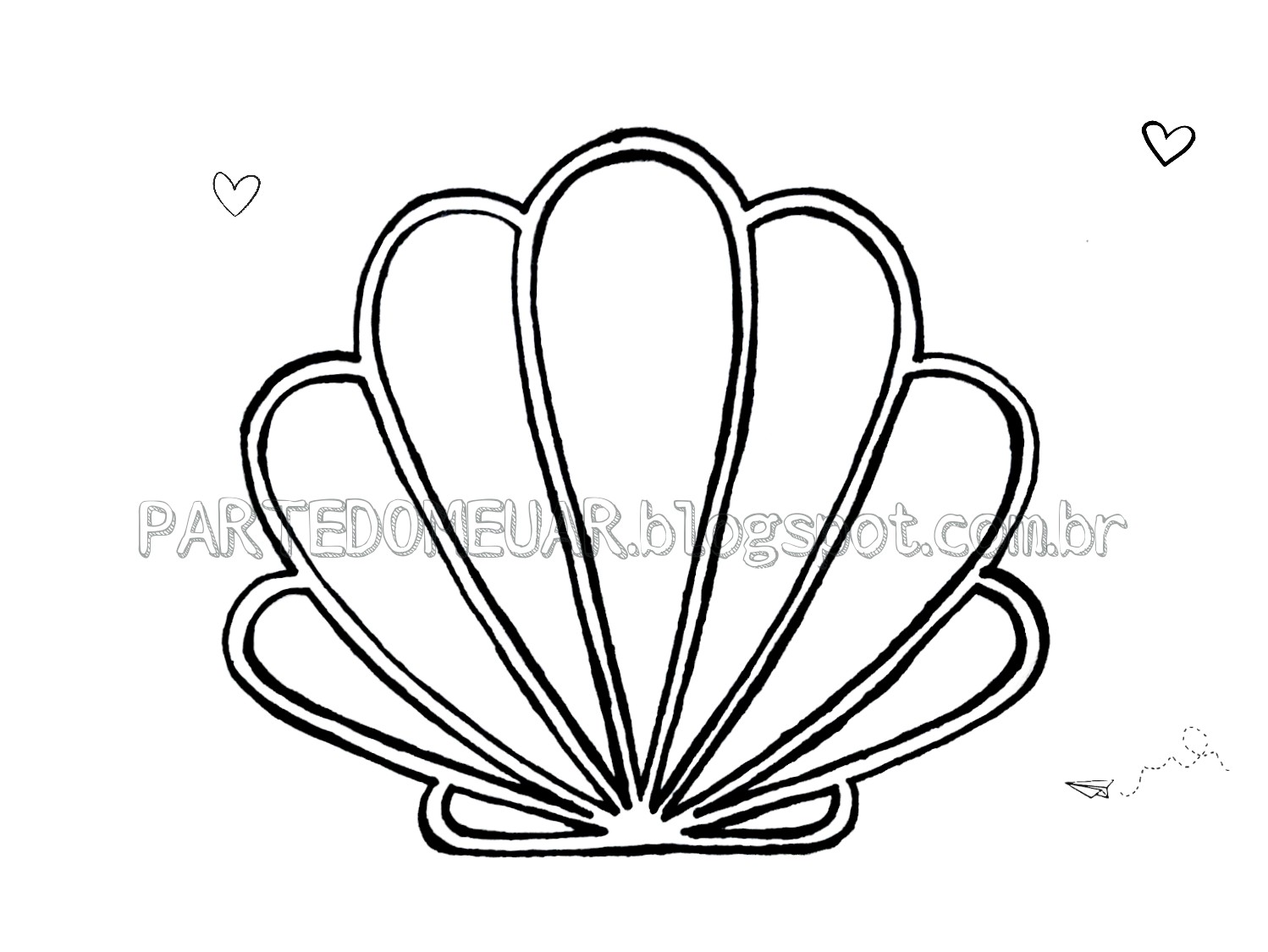 Molde De Concha Para Imprimir - BRAINCP