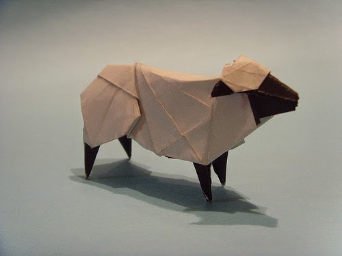 origami sheep for kids ~ easy origami instructions for kids crafts