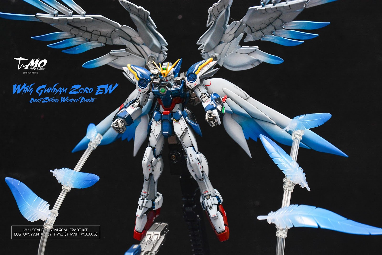 GUNDAM GUY: RG 1/144 Wing Gundam Zero + Weapon Part Set - Painted Build