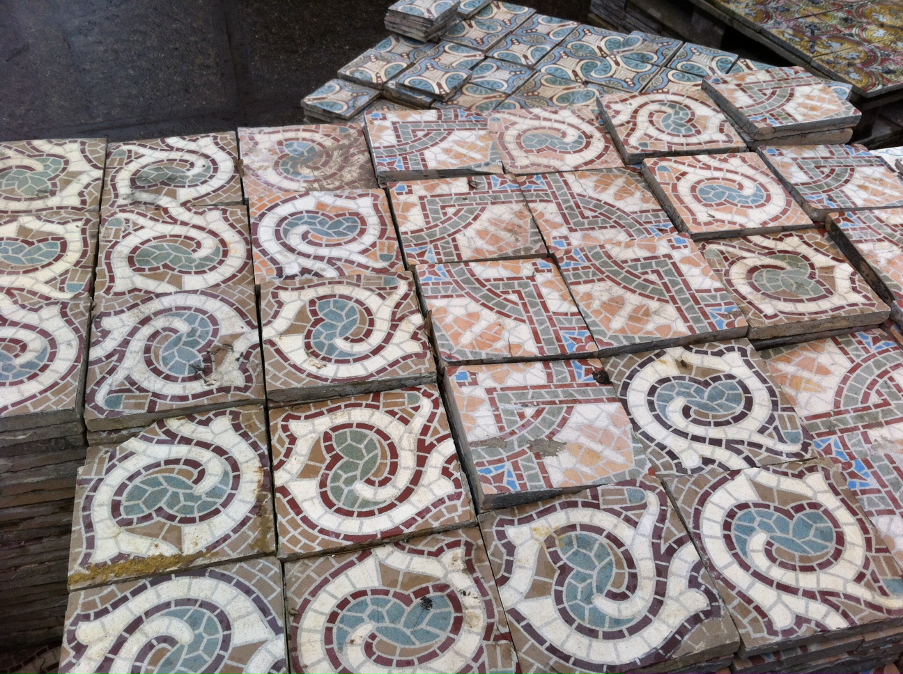My Thoughts: 100 years old tiles, antique tile, tegel antik