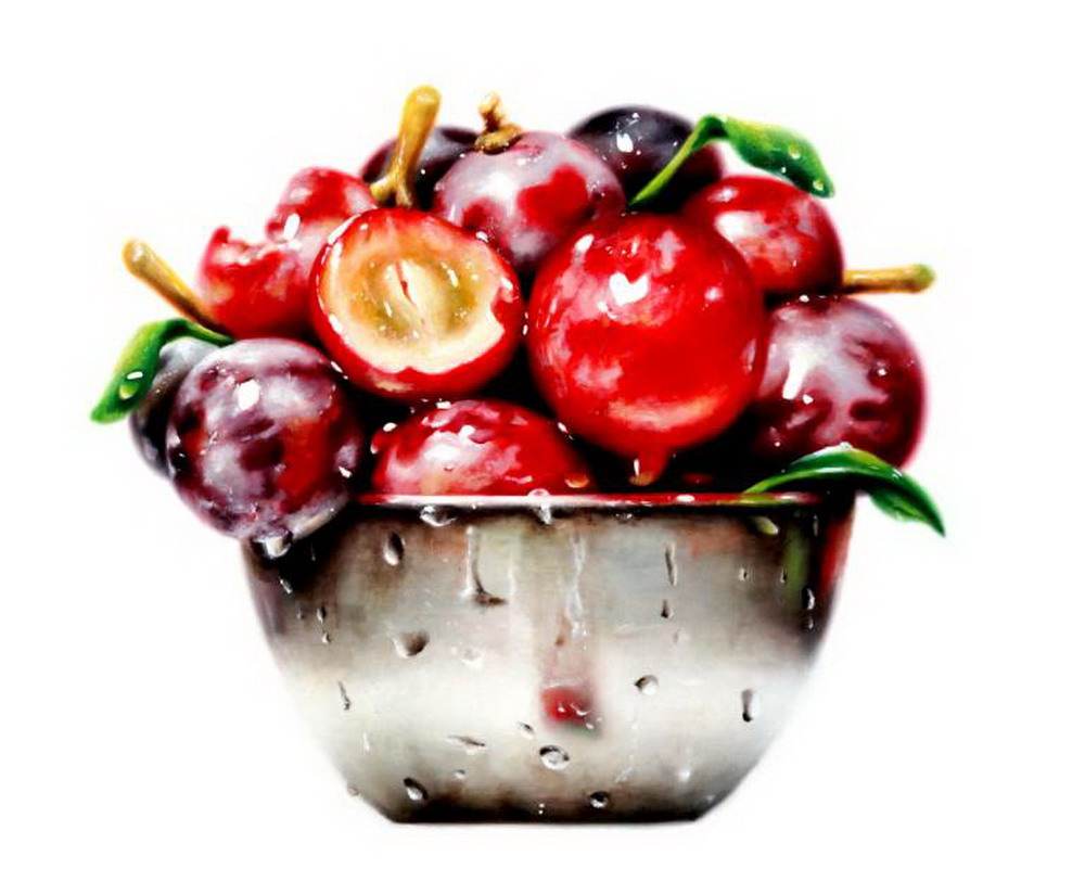 Historia y evolución de la pintura artística : Cuadros Frutas Rojas ...