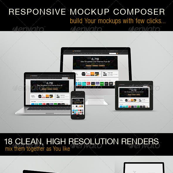 520+ Best Responsive Website Mockup Templates | Free & Premium
