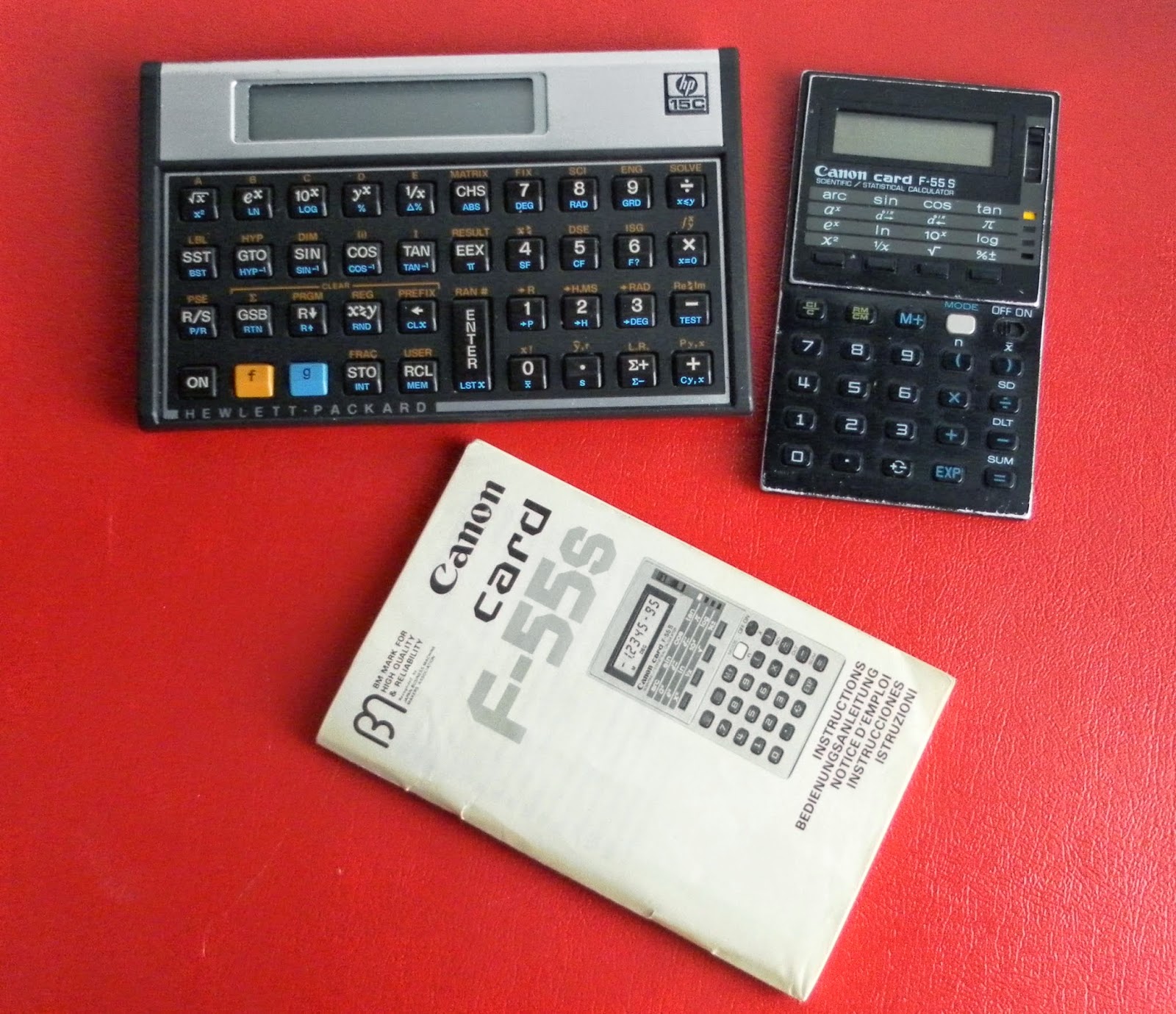 Canon Card F-55S scientific calculator from 1979: The most compact of all?