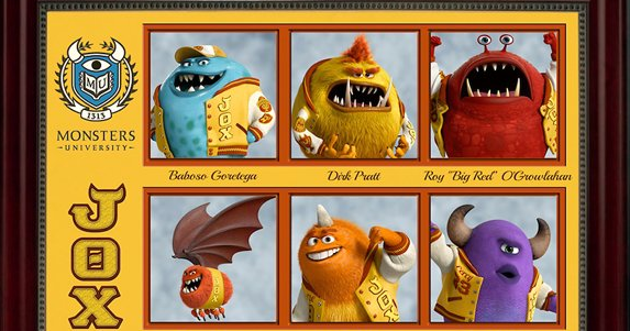 Monsters University Jox Logo