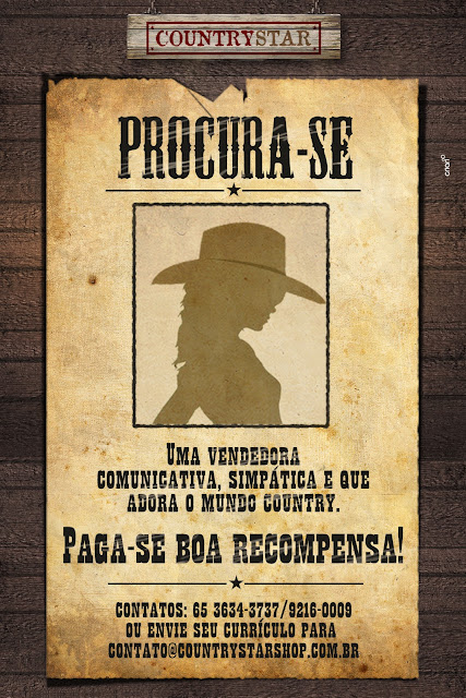 Wilber Veiga: CARTAZ//NEWS PROCURA-SE - COUNTRY STAR