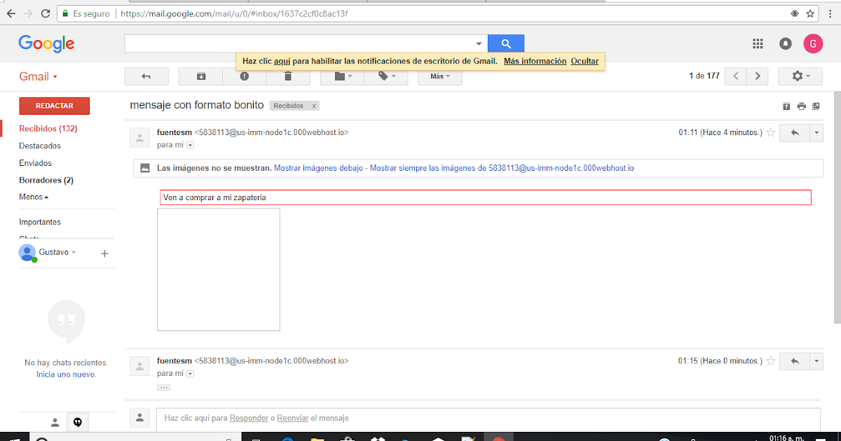 envio de mail en formato html
