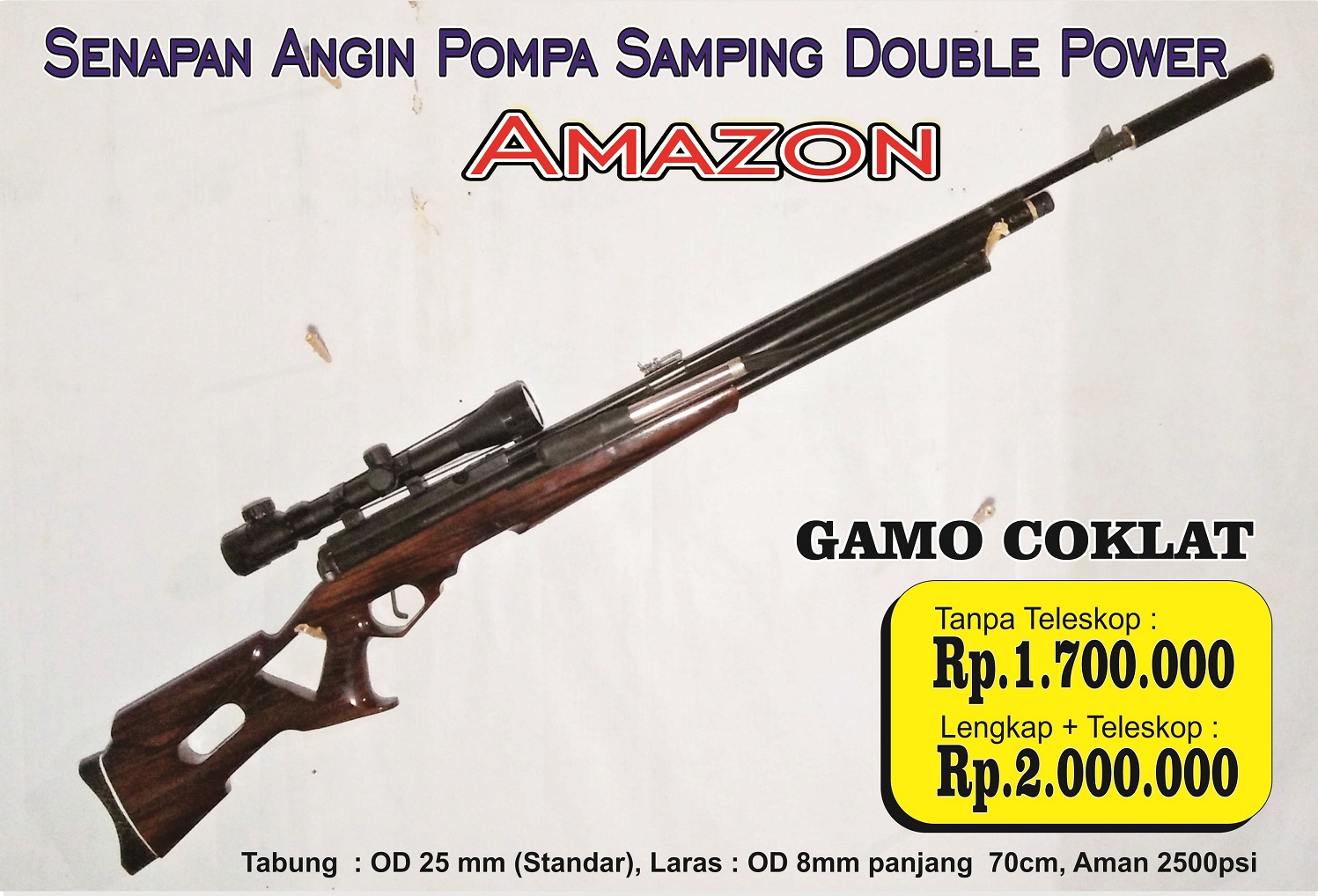 Jual senapan angin gejluk tabung 16mm Padang Sidempuan Sumatera Utara