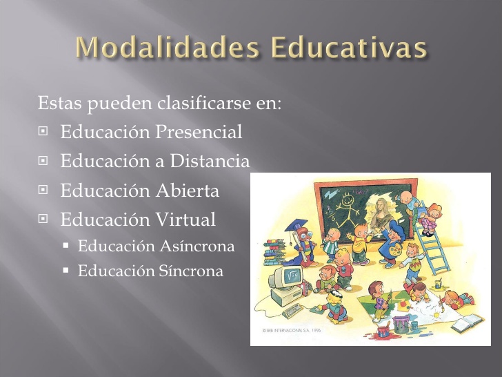 introducción a la comunicación : Modalidades de la educación